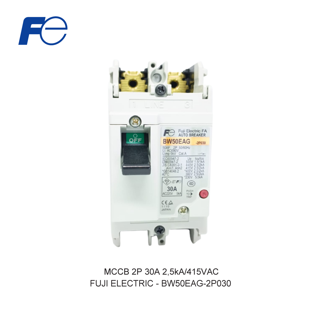 MCCB 2P 30A 2,5kA/415VAC | ListrikKita.com