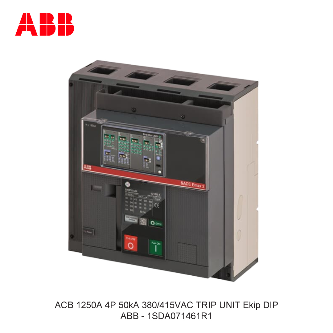 ACB 1250A 4P 50kA 380/415VAC TRIP UNIT Ekip DIP ABB | ListrikKita.com