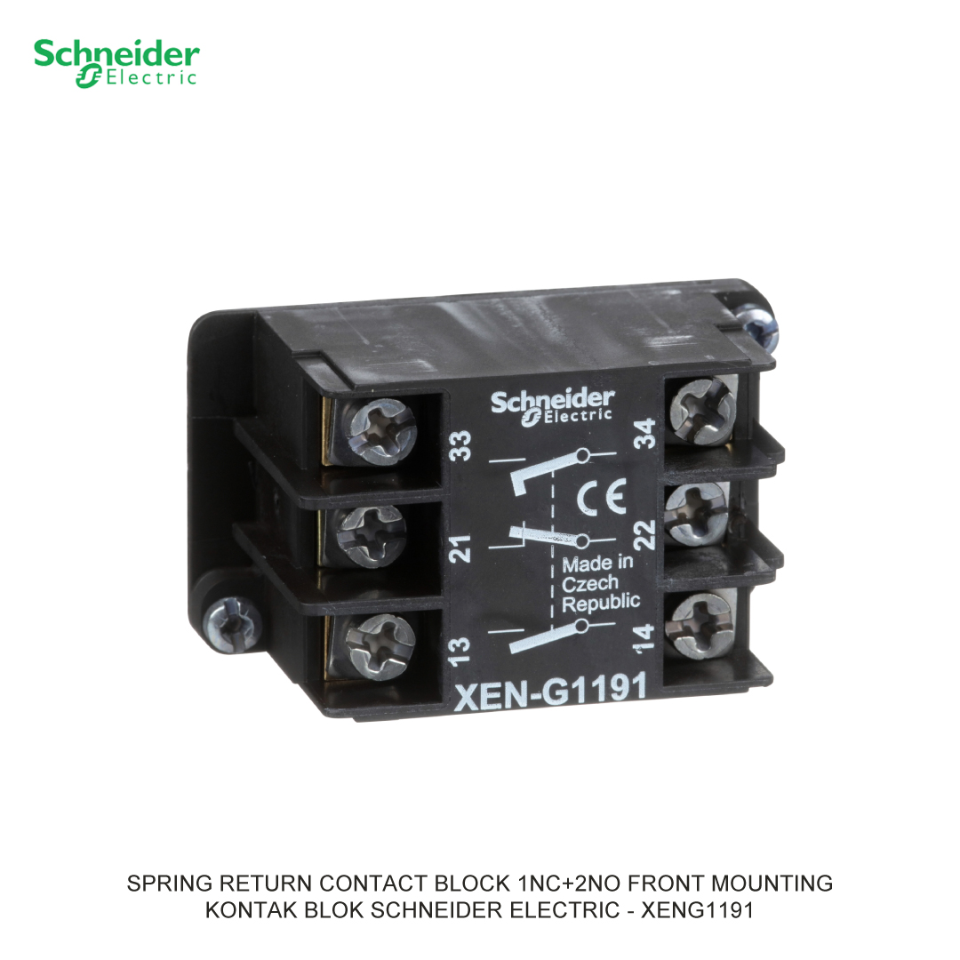 SPRING RETURN CONTACT BLOCK 1NC+2NO FRONT MOUNTING | ListrikKita.com