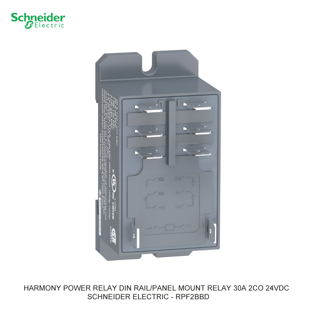 HARMONY POWER RELAY DIN RAIL/PANEL MOUNT RELAY 30A 2CO 24VDC ...