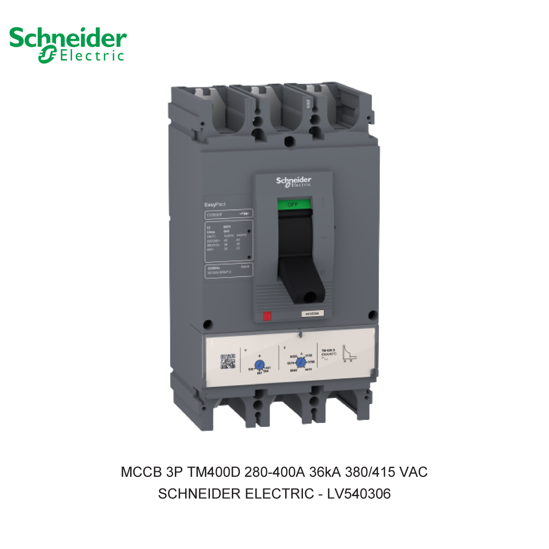 MCCB 3P TM400D 280-400A 36KA 380/415VAC | ListrikKita.com