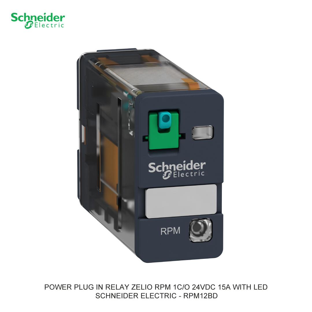 POWER PLUG IN RELAY ZELIO RPM 1C/O 24VDC 15A WITH LED SCHNEIDER ...