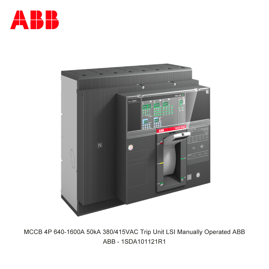 MCCB 4P 640-1600A 50kA 380/415VAC Trip Unit LSI Manually Operated ABB ...