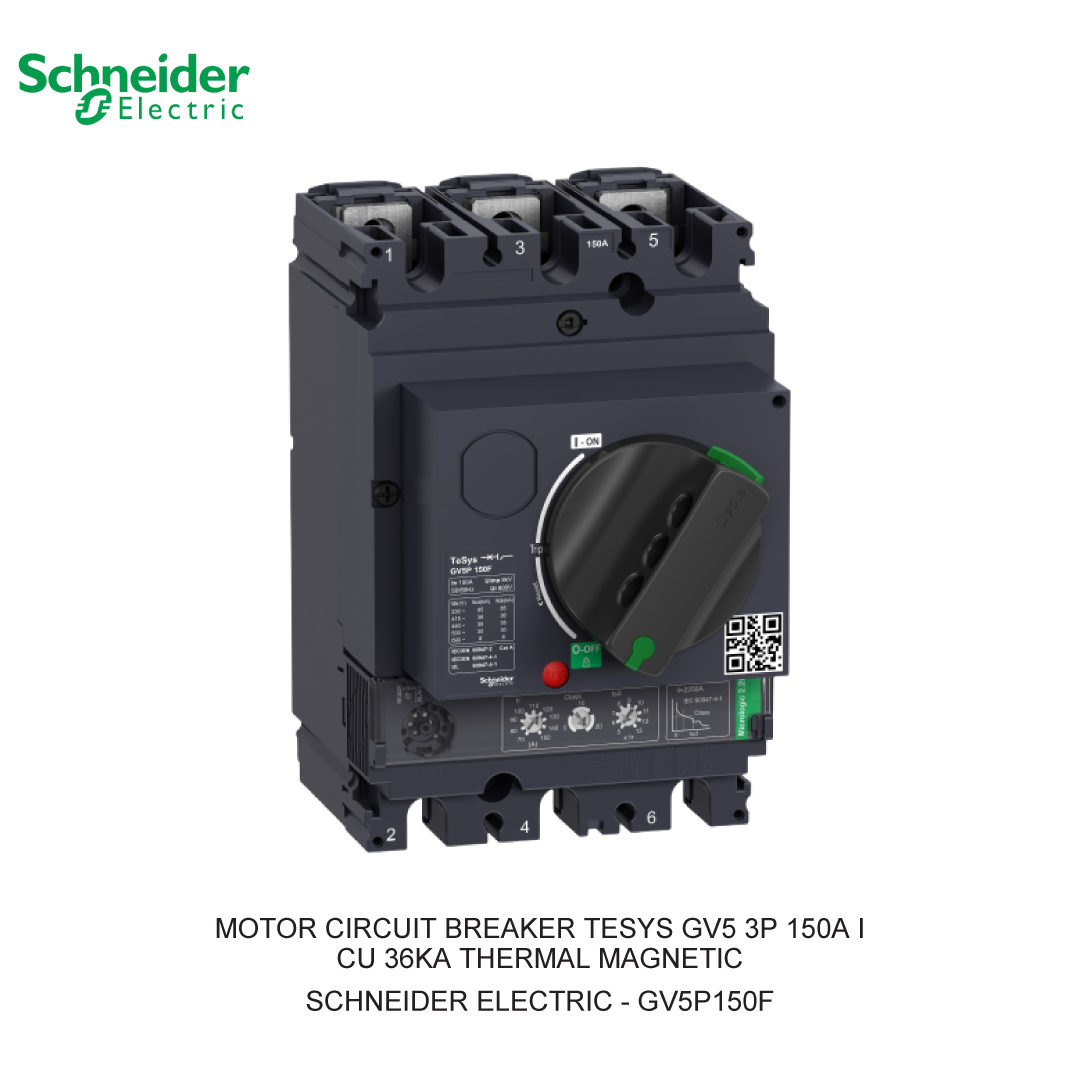 MOTOR CIRCUIT BREAKER TESYS GV5 3P 150A ICU 36KA THERMAL MAGNETIC ...