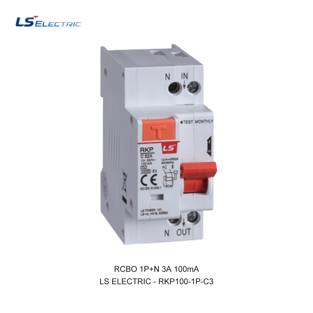 RCBO 1P+N 3A 100mA | ListrikKita.com