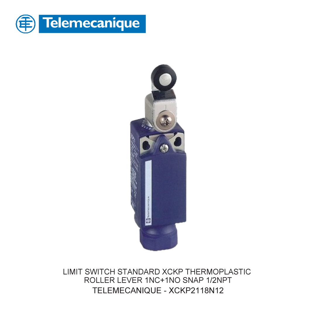 LIMIT SWITCH STANDARD XCKP THERMOPLASTIC ROLLER LEVER 1NC+1NO SNAP 1 ...